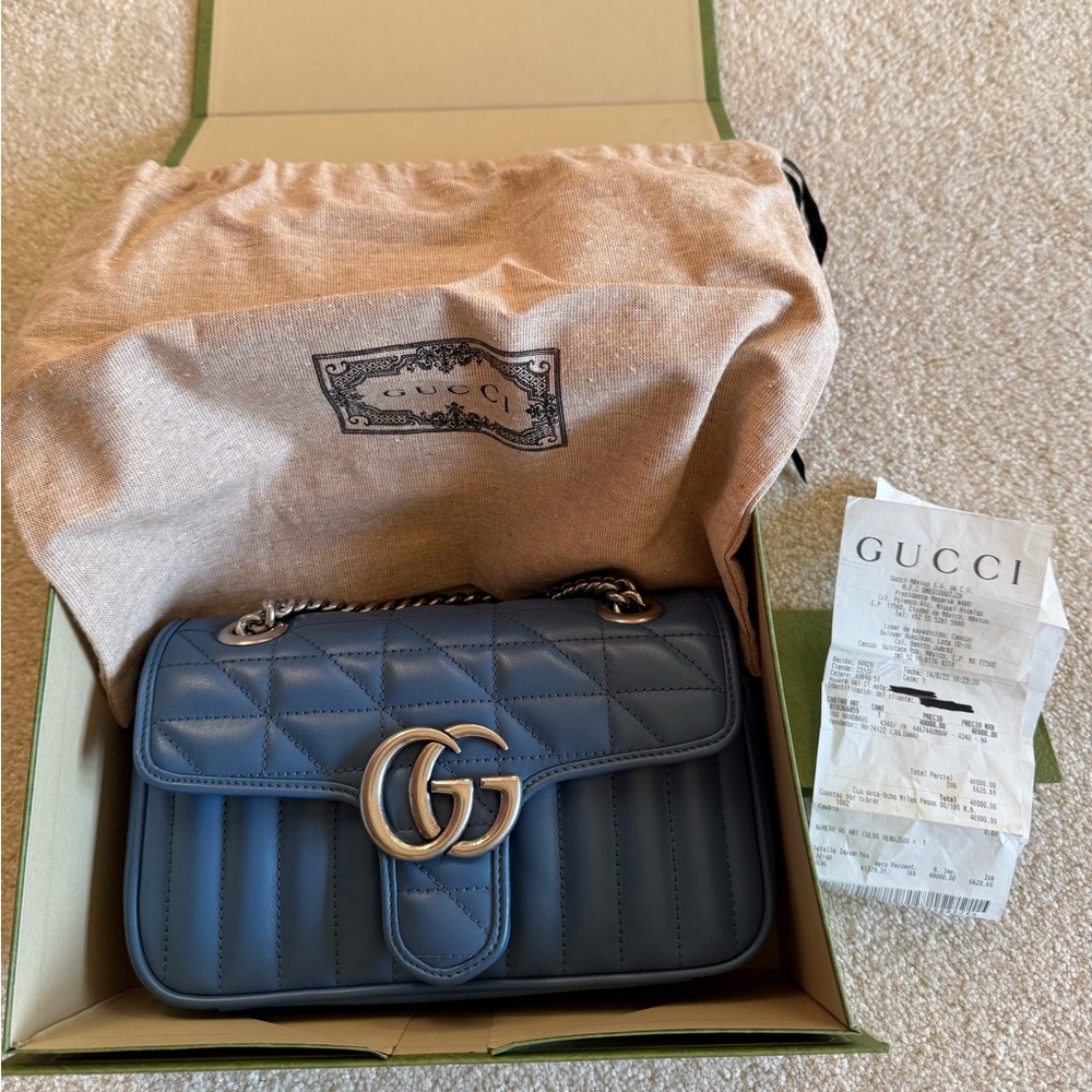 Gucci Marmont Flap Bag Mixed Matelasse Small Handbag … - Gem